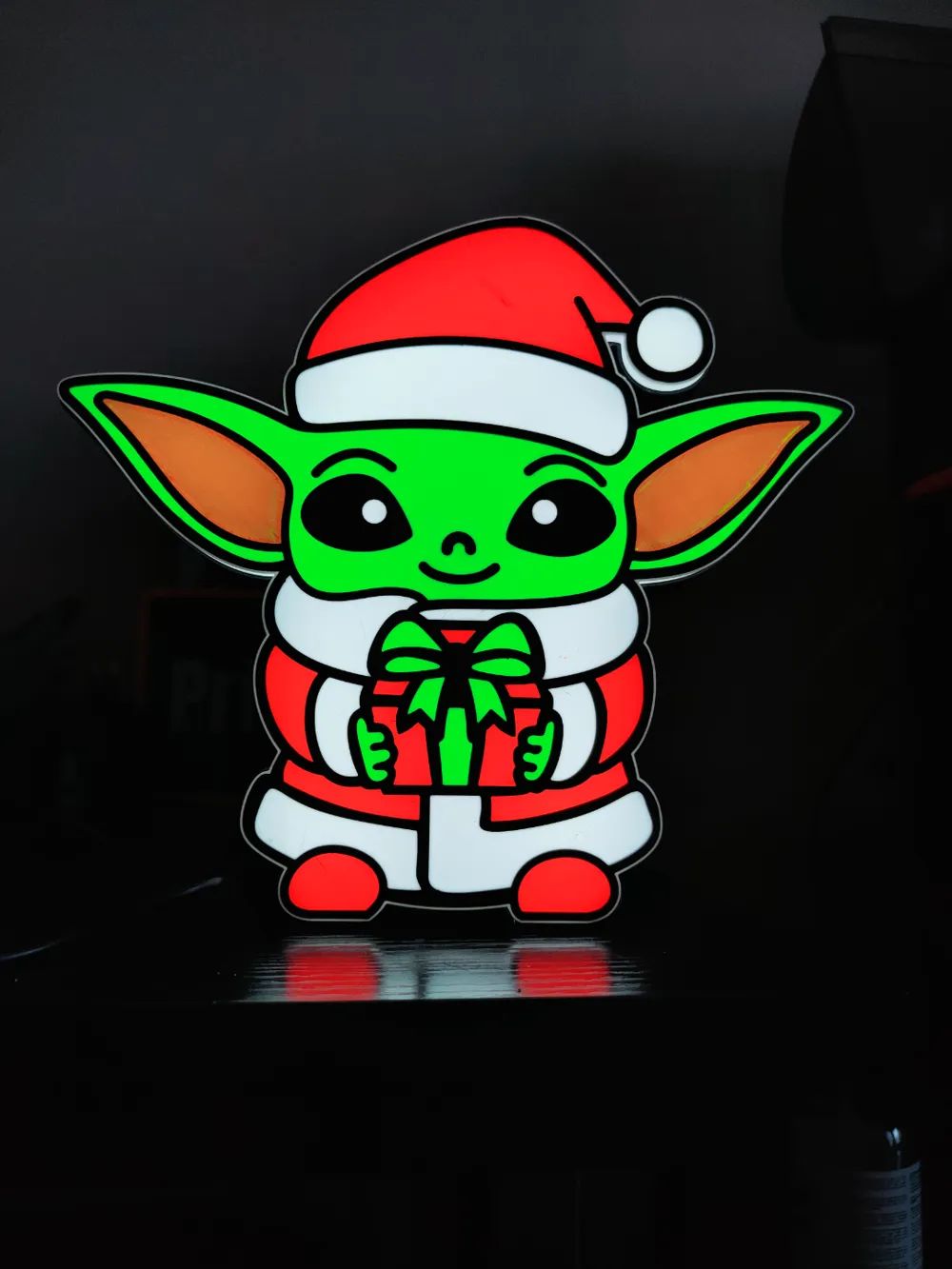 Grogu Christmas present light box (4 colors) by NotTooShabbyCreations ...