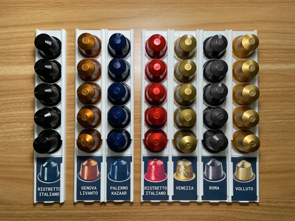 Fridge Nespresso Pod Holder Custom Label by Mikos Print World - MakerWorld