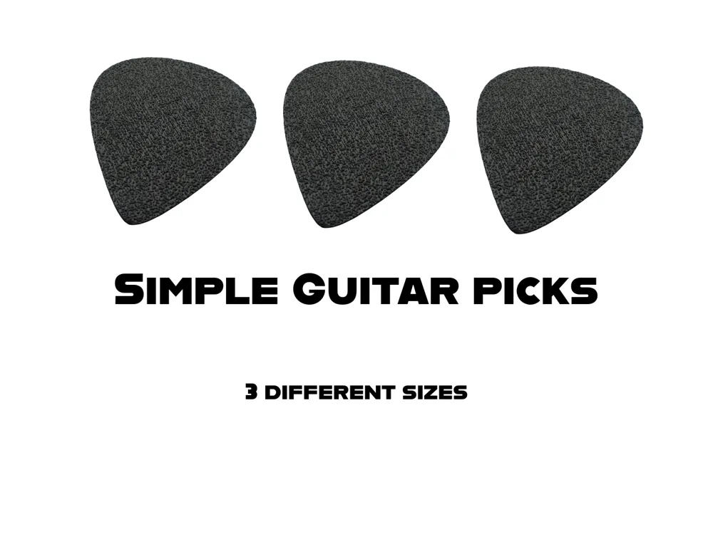 Plectrum, 3 different sizes 0.8mm-1mm-1.2mm - Free 3D Print Model ...