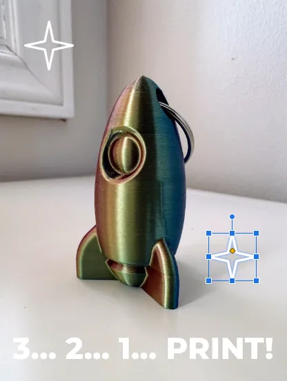 Rocket Buddy Rocket Keychain by Astro Designer - MakerWorld