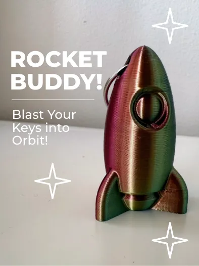 Rocket Buddy Rocket Keychain by Astro Designer - MakerWorld