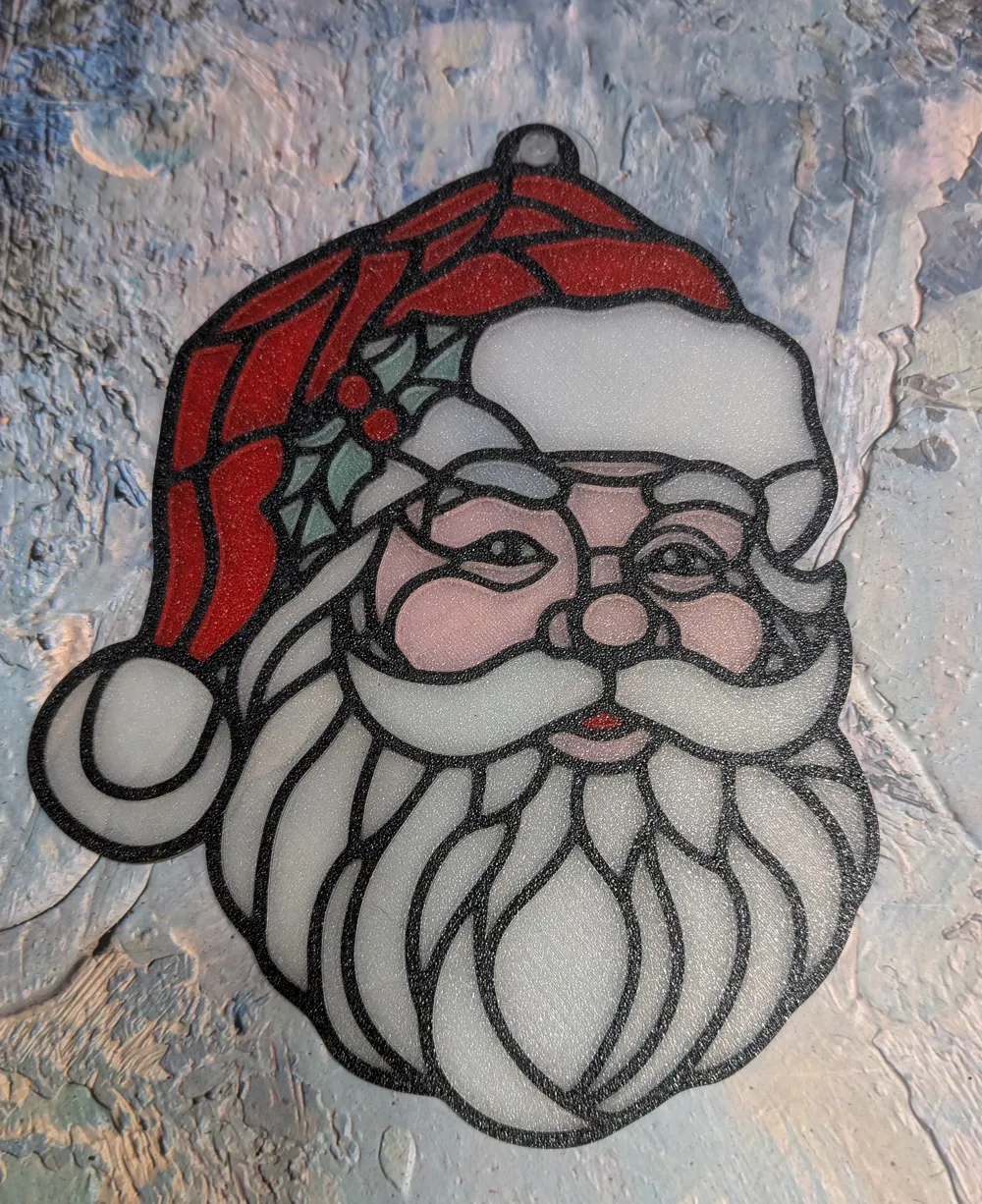 Santa Claus Sun Catcher - Christmas window hanger by PrinterMcgee ...