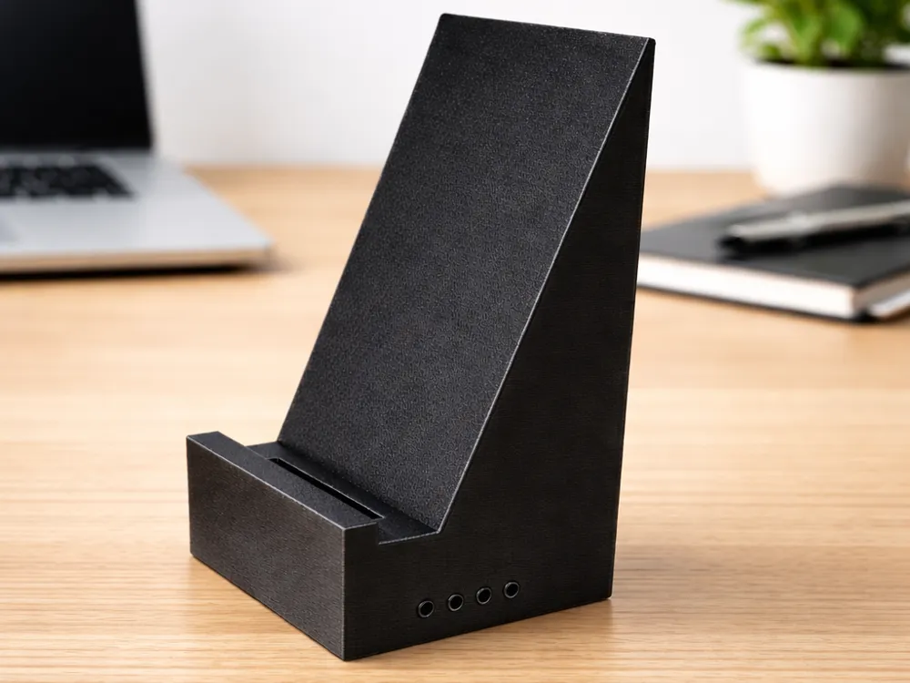 Phone Stand With Charging Hole - Free 3D Print Model - MakerWorld