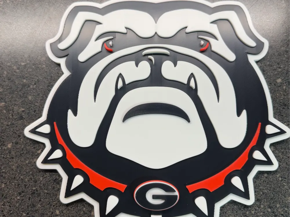 Georgia Bulldogs Alternate Oversized Necklace Logo - Free 3D Print ...