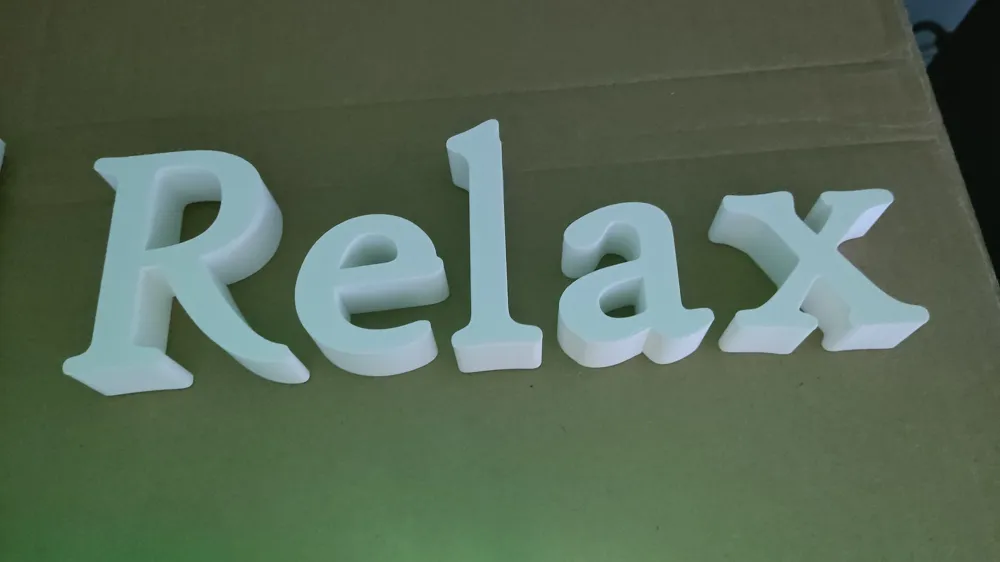 LED SIGN 3D LETTER - RELAX - Free 3D Print Model - MakerWorld