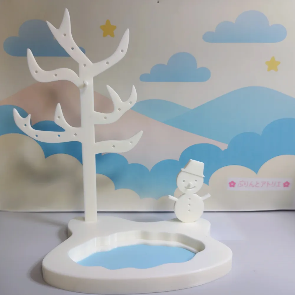 Accessory Stand (Snowman and Ice Pond) - Free 3D Print Model - MakerWorld