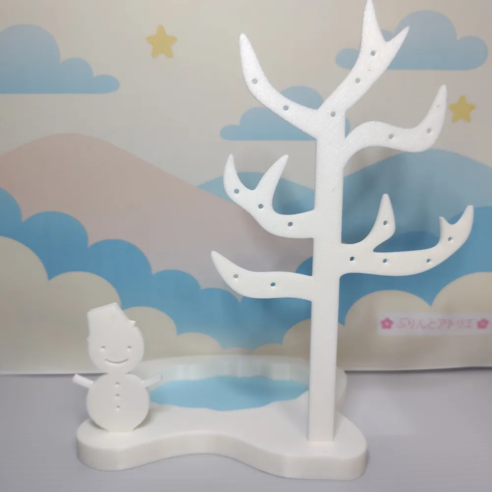 Accessory Stand (Snowman and Ice Pond) - Free 3D Print Model - MakerWorld