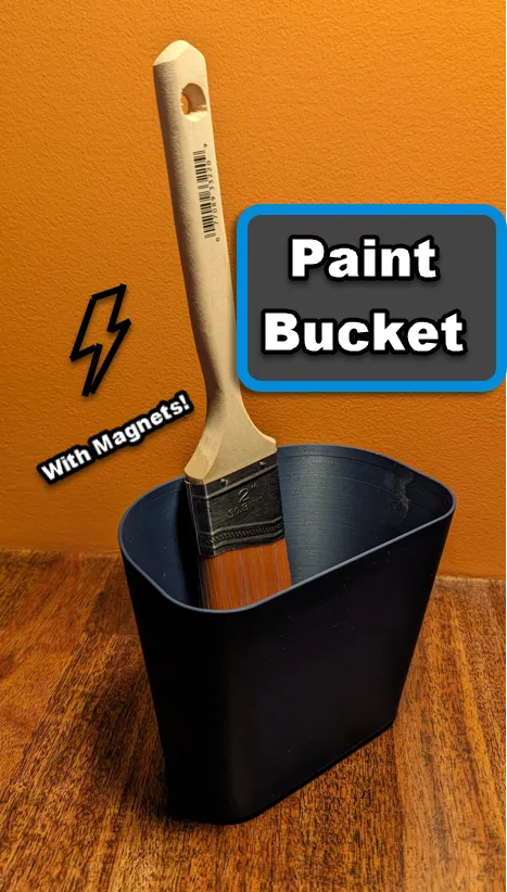 Paint Bucket With Magnet by Bleepbloop - MakerWorld