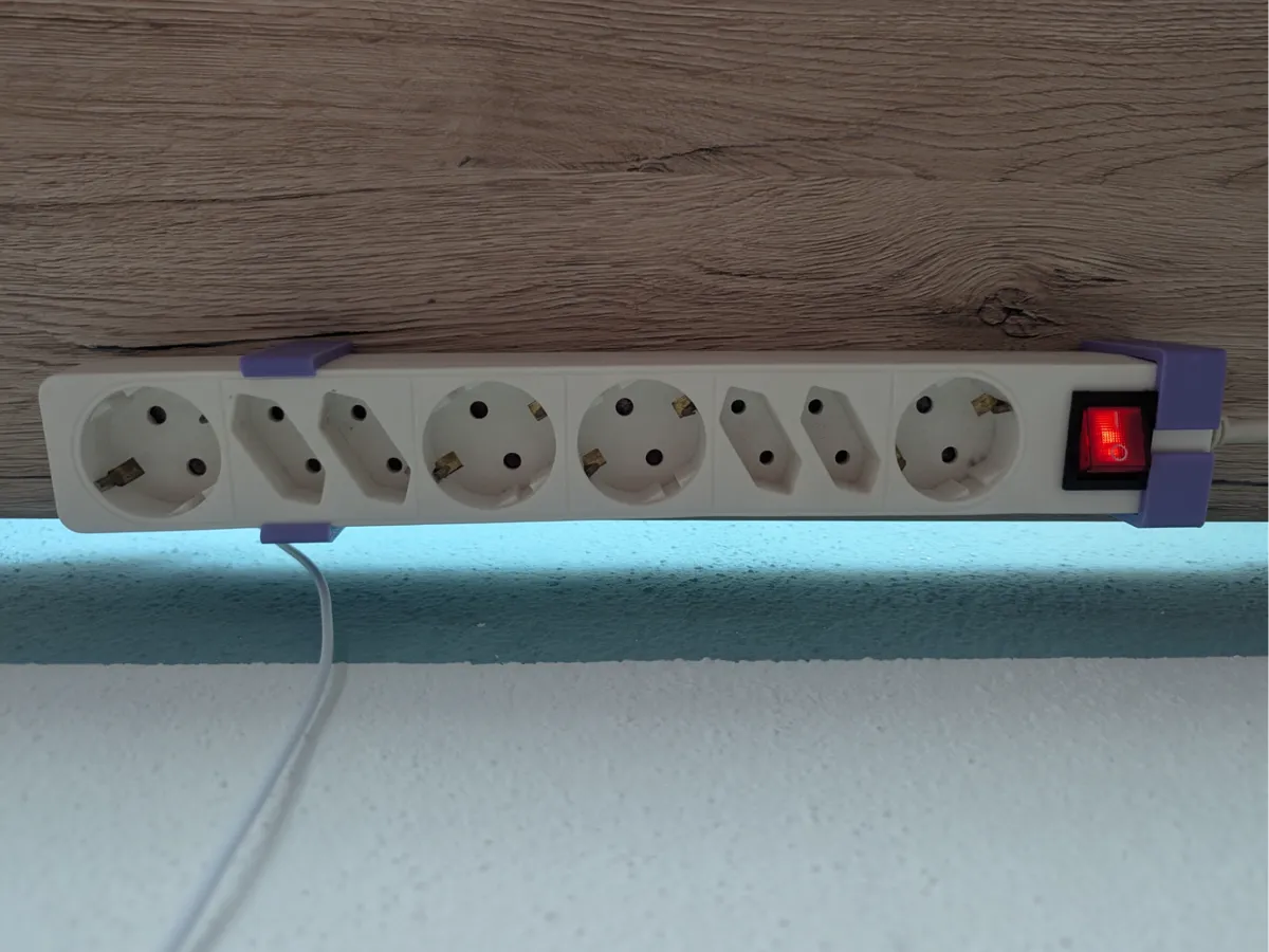 Holder for Ikea 8-way power strip - Free 3D Print Model - MakerWorld