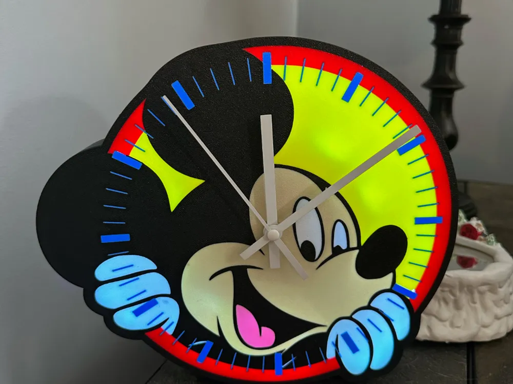 Mickey Lightbox Clock by extremes31MakerWorld: Download Free 3D Models