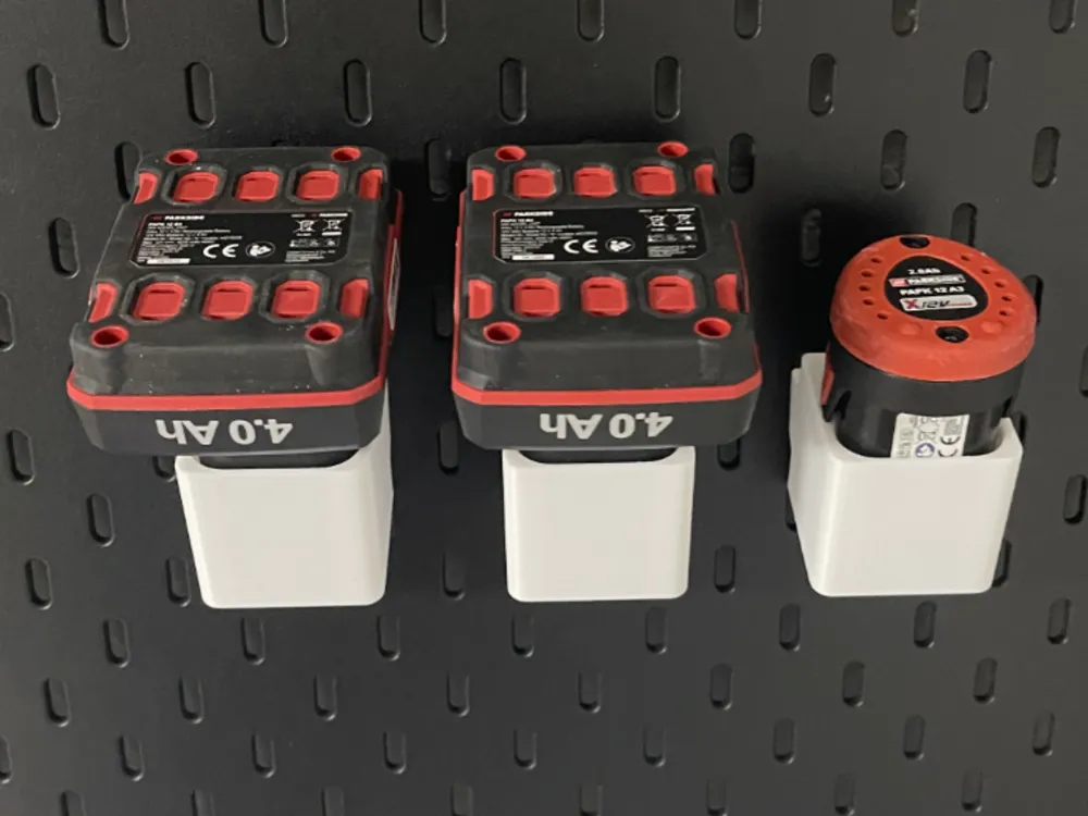 Ikea Skadis Parkside 12V Battery Holder by Creative Art MakerWorld ...