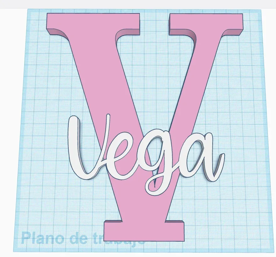 Vega Nombre con inicial / Name with initial by manowar84 - MakerWorld