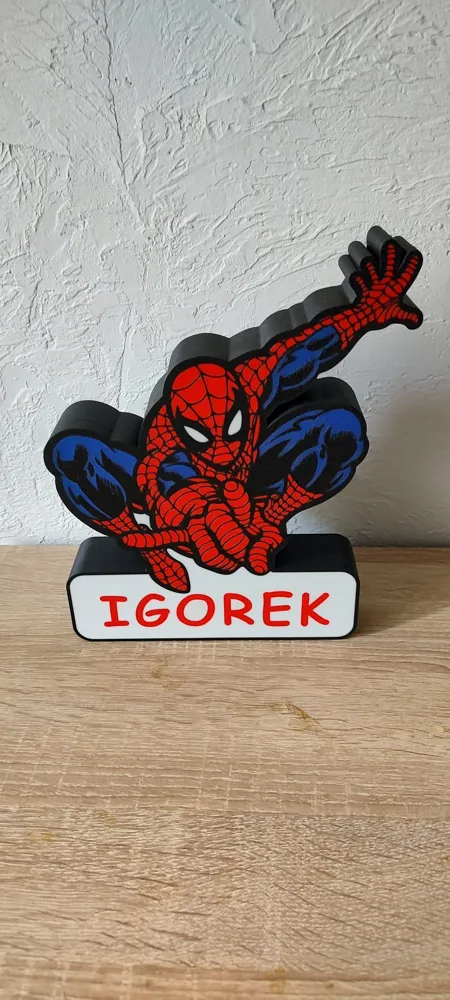Spider-Man - customize lightbox lamp by ptysiek MakerWorld: Download ...