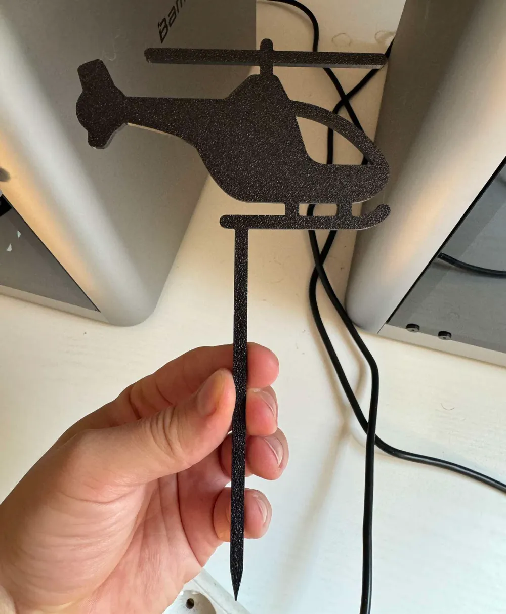 'Helicopter' Topper by Bits&LayersMakerWorld: Download Free 3D Models