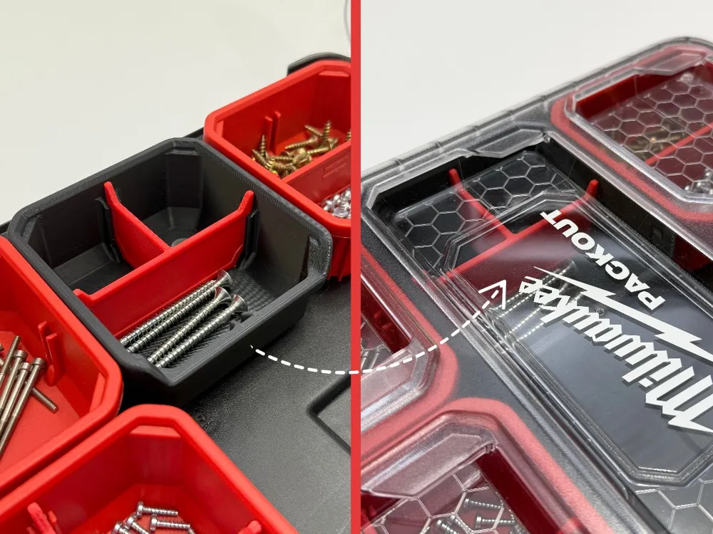 Box & Inserts for Milwaukee Packout Slim Organizer - Free 3D Print ...
