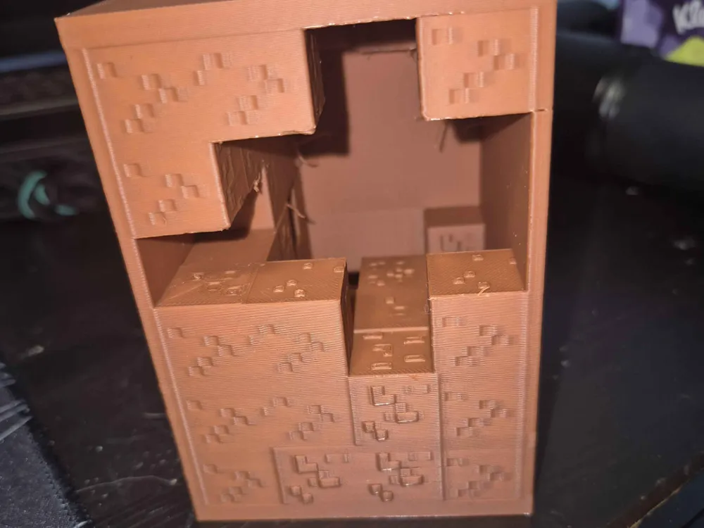 Old Minecraft Cave Book Nook -AMS - Free 3D Print Model - MakerWorld