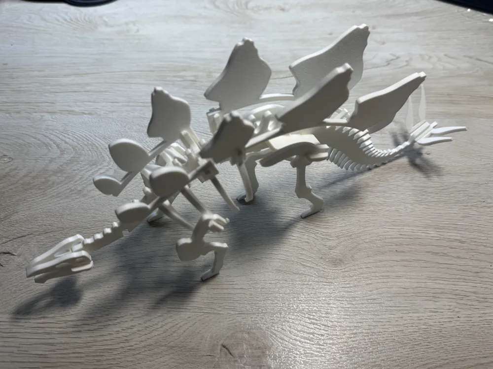 Stegosaurus Dinosaur Skeleton Puzzle Remixed by Hef413 - MakerWorld