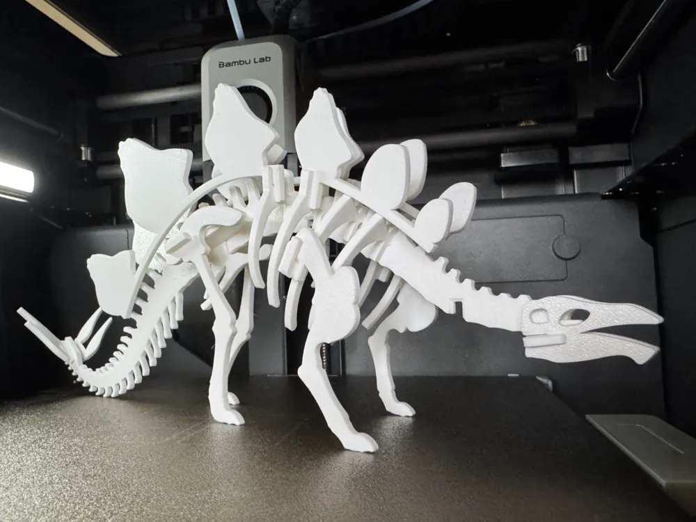 Stegosaurus Dinosaur Skeleton Puzzle Remixed by Hef413 MakerWorld ...