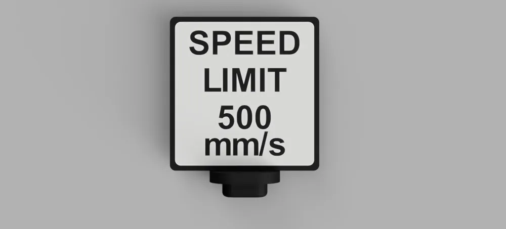 Speed limit signal with plug for P1S hole by AsKeNaR - MakerWorld