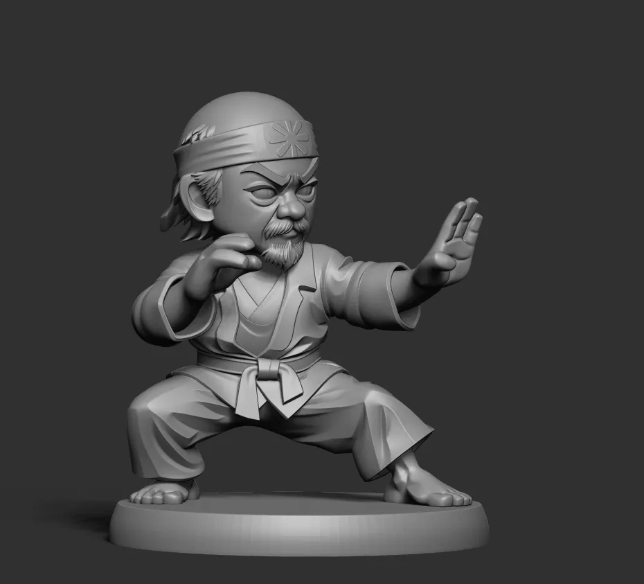 Chibi Sensei Miyagi - A Lenda do Karatê - Modelo gratuito para ...