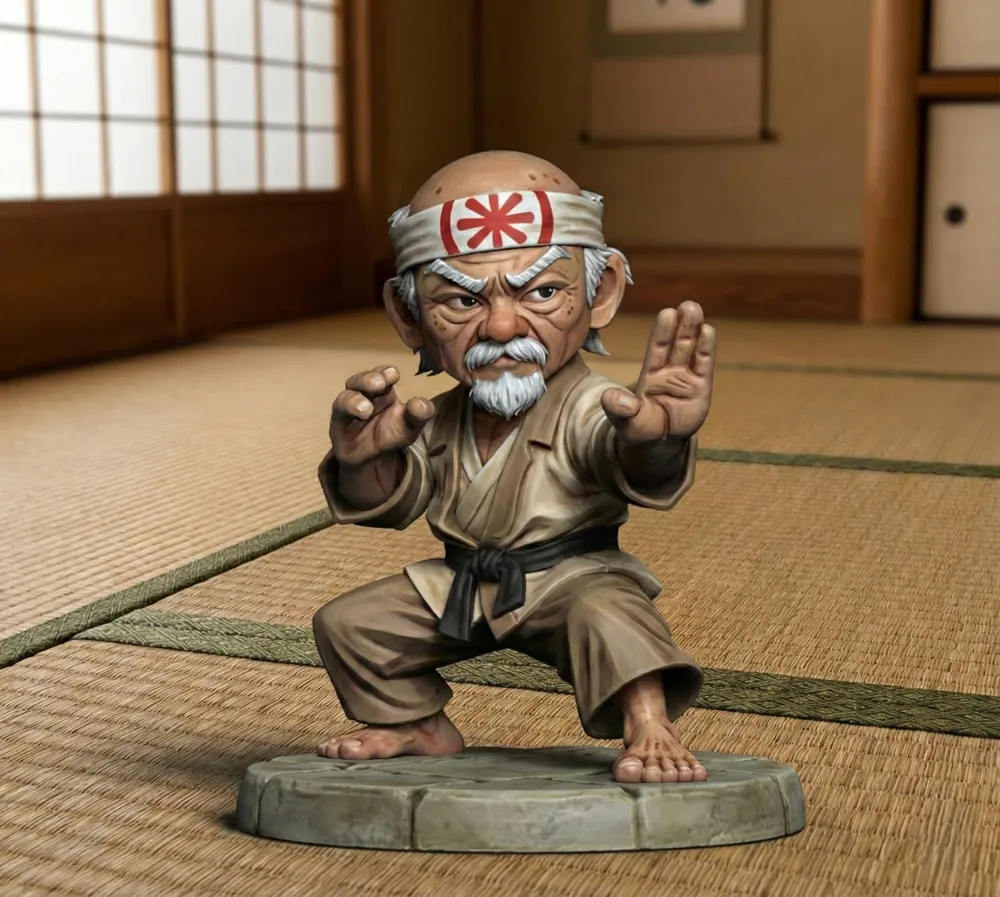 Chibi Sensei Miyagi - A Lenda do Karatê - Modelo gratuito para ...