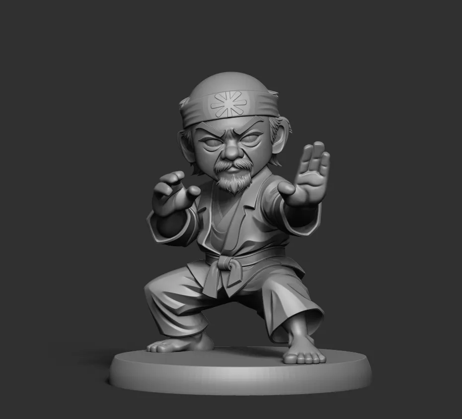 Chibi Sensei Miyagi - A Lenda do Karatê - Modelo gratuito para ...