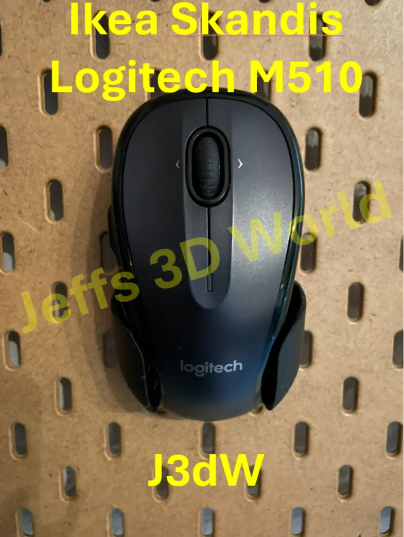 Ikea Skadis Logitech M510 v1.2 3D Print Remixed by Jeffs 3d World - MakerWorld