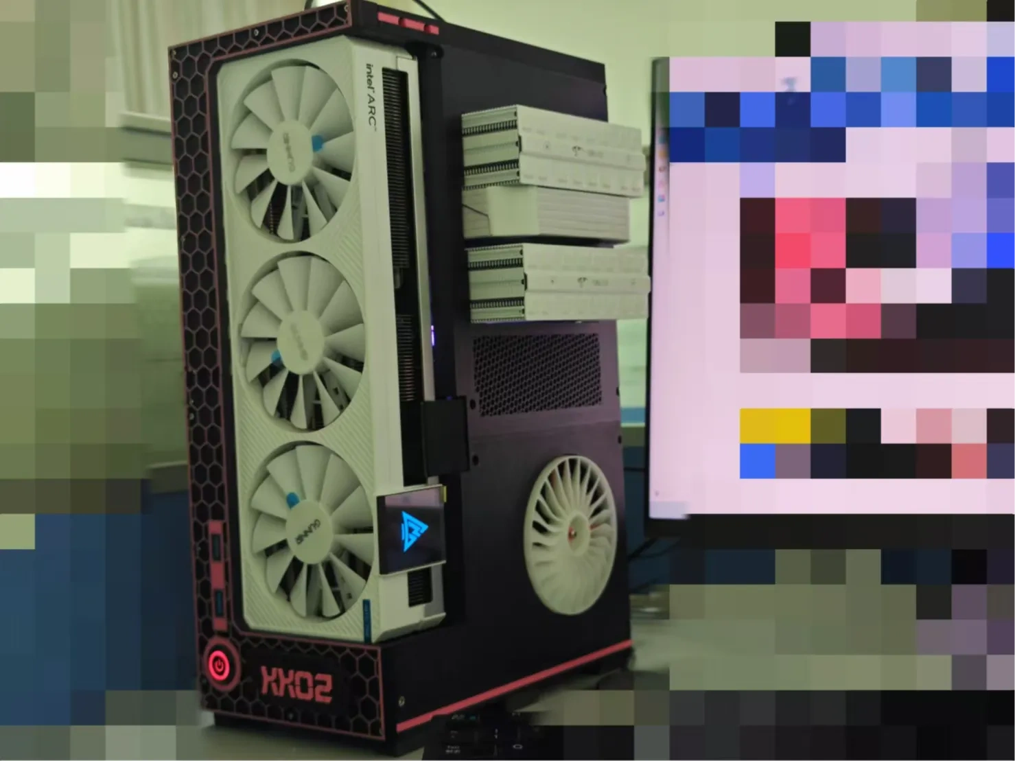 Semi-Open Vertical-Mount ITX PC Case with Direct GPU Insertion by ...