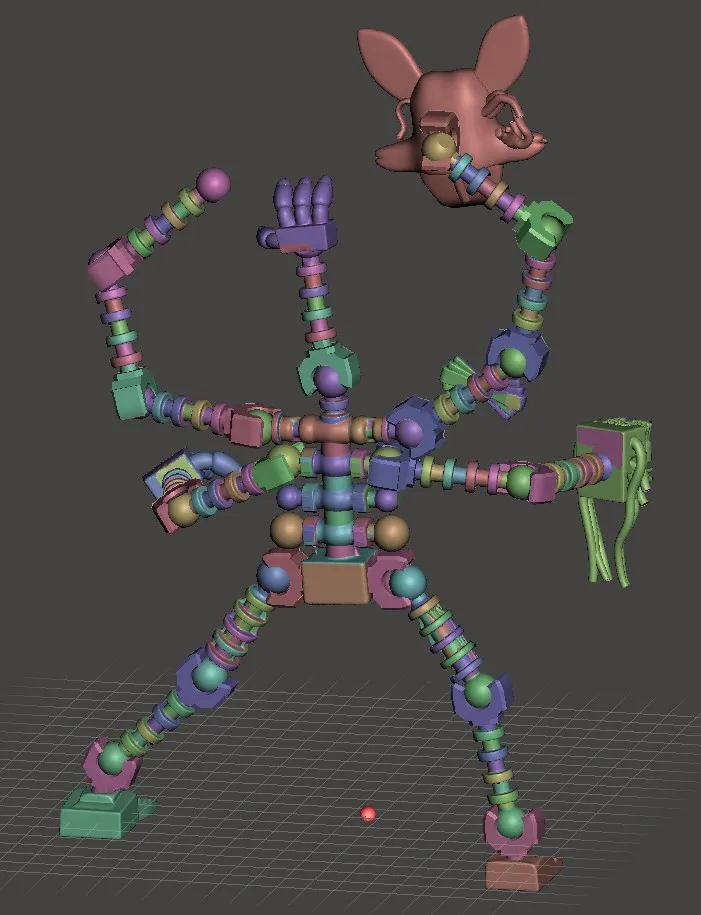 Poseable Articulated Mangle Five Nights Freddy’s 2 - Free 3D Print ...