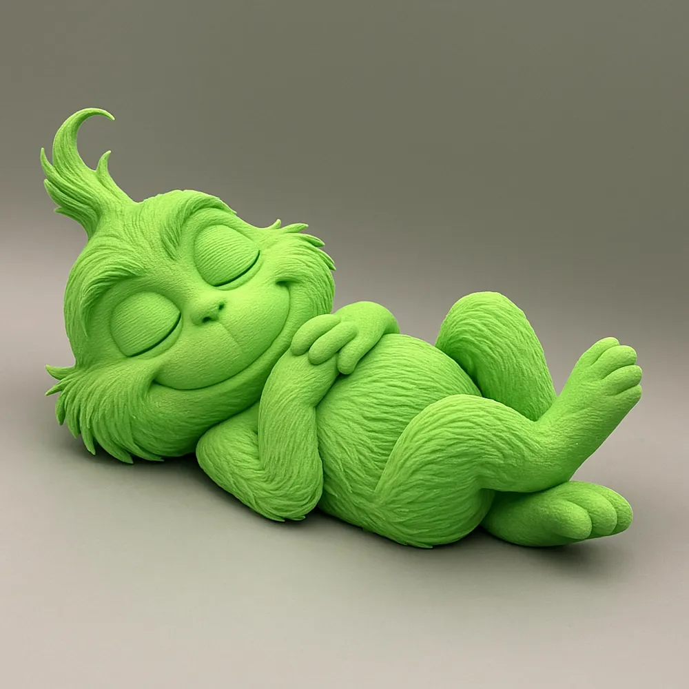 Sleeping Grinch – Cozy Christmas Figurine by VASEE MakerWorld: Download ...