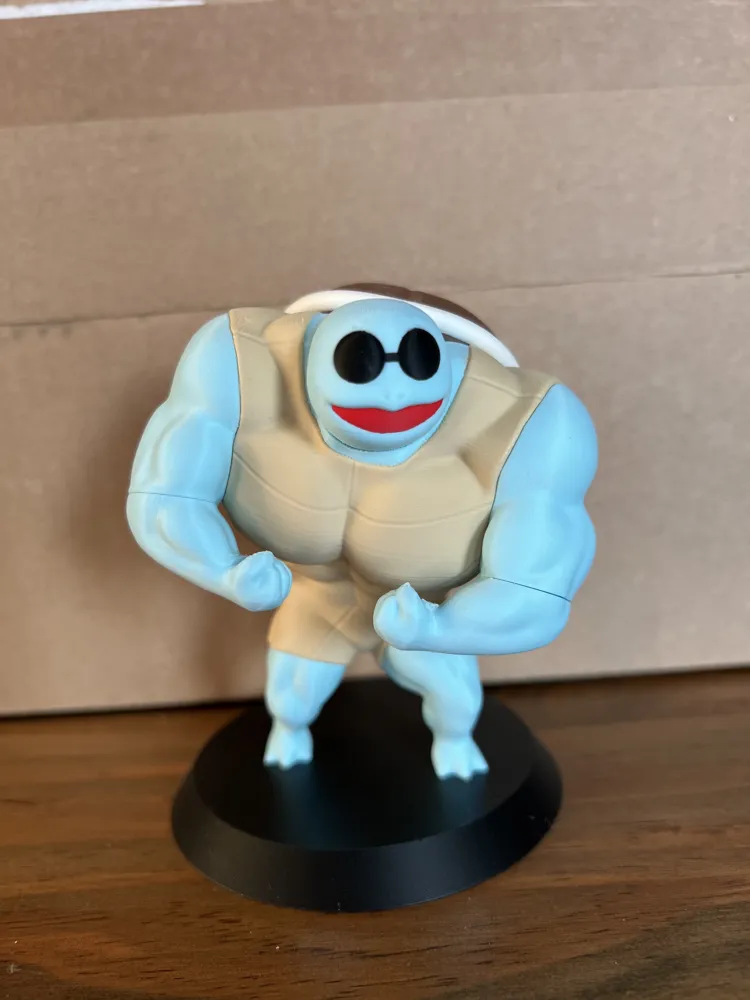 Ultra swole Squirtle Remixed by Fix002MakerWorld: Download Free 3D Models