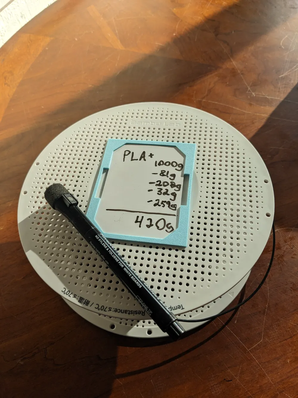 Snap on spool dry erase card mount by OxSox - MakerWorld