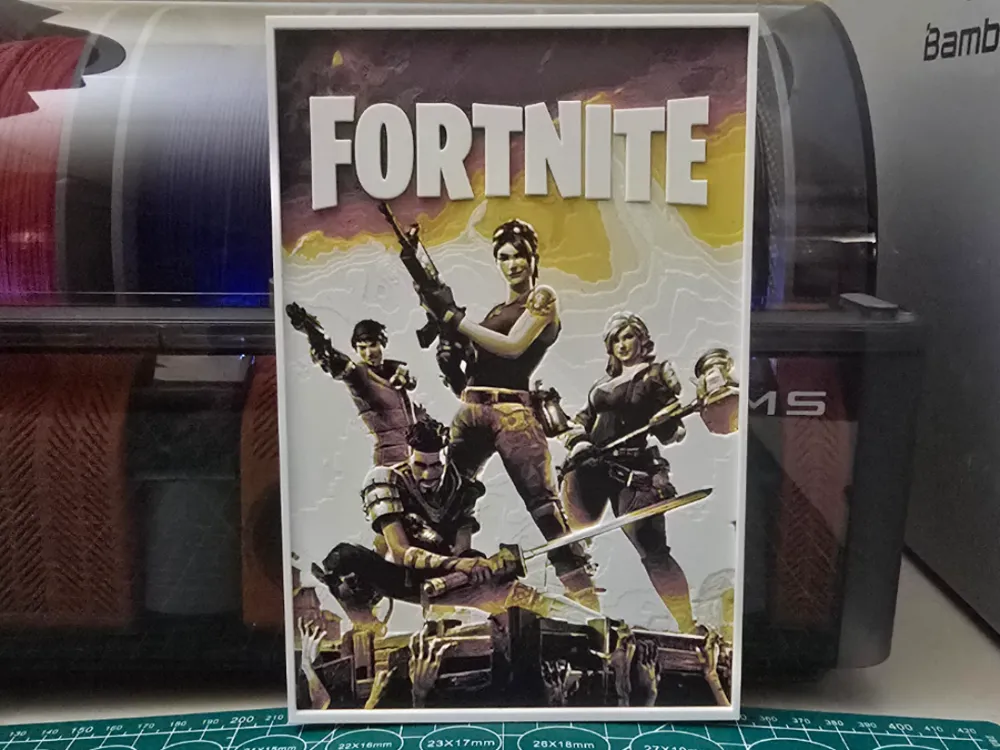 Fortnite Game Poster - Hueforge Art by Lumpy3D - MakerWorld