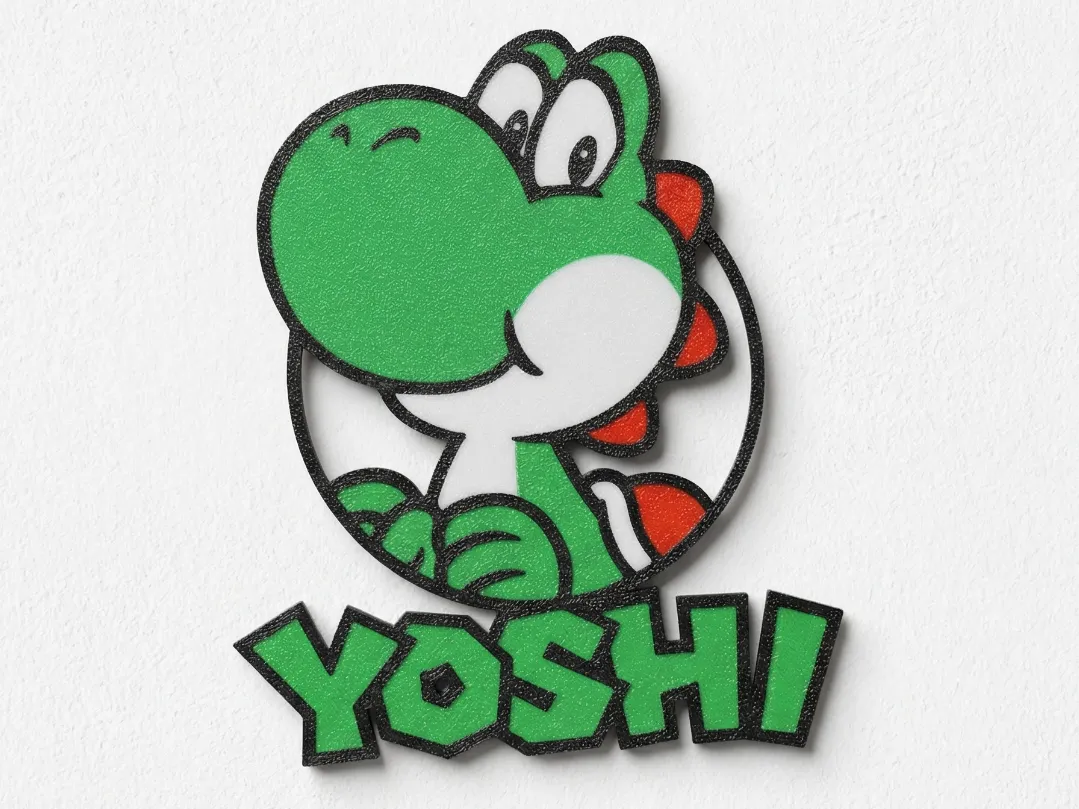 Yoshi Wall Art - Free 3D Print Model - MakerWorld