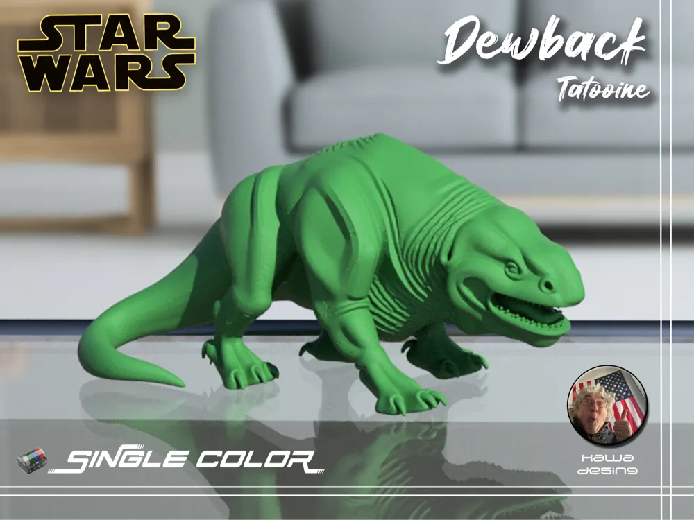 Dewback (Tatooine) by Kawa MakerWorld: Download Free 3D Models