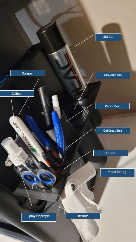 The Side Rack : Modular Bambu Tool Organizer for P1/X1 3D printers by ...