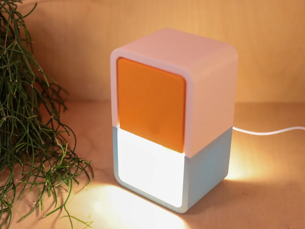 Minimalist cubic lamp by Borosan MakerWorld: Download Free 3D Models