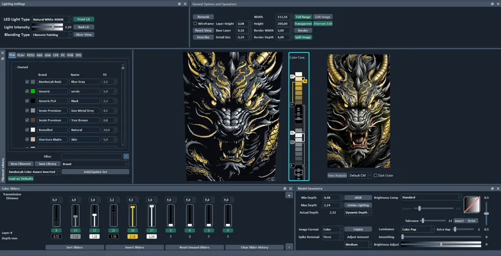 Hueforge Black & Gold Dragon by Luckyfer MakerWorld: Download Free 3D ...