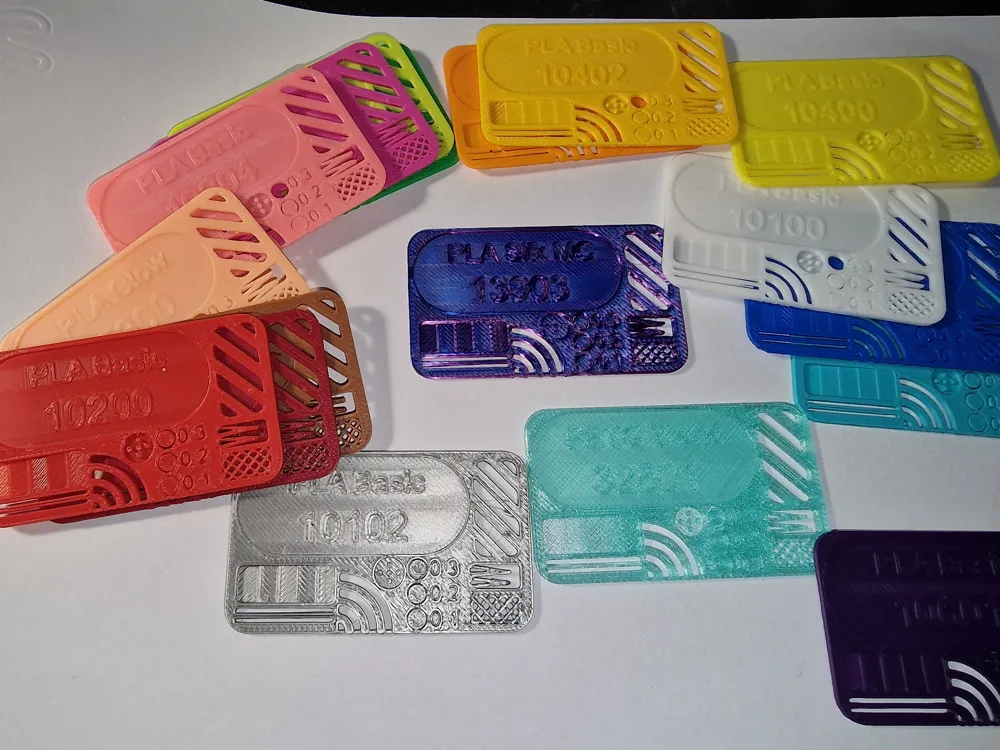 Filament card with type and color code - Free 3D Print Model - MakerWorld