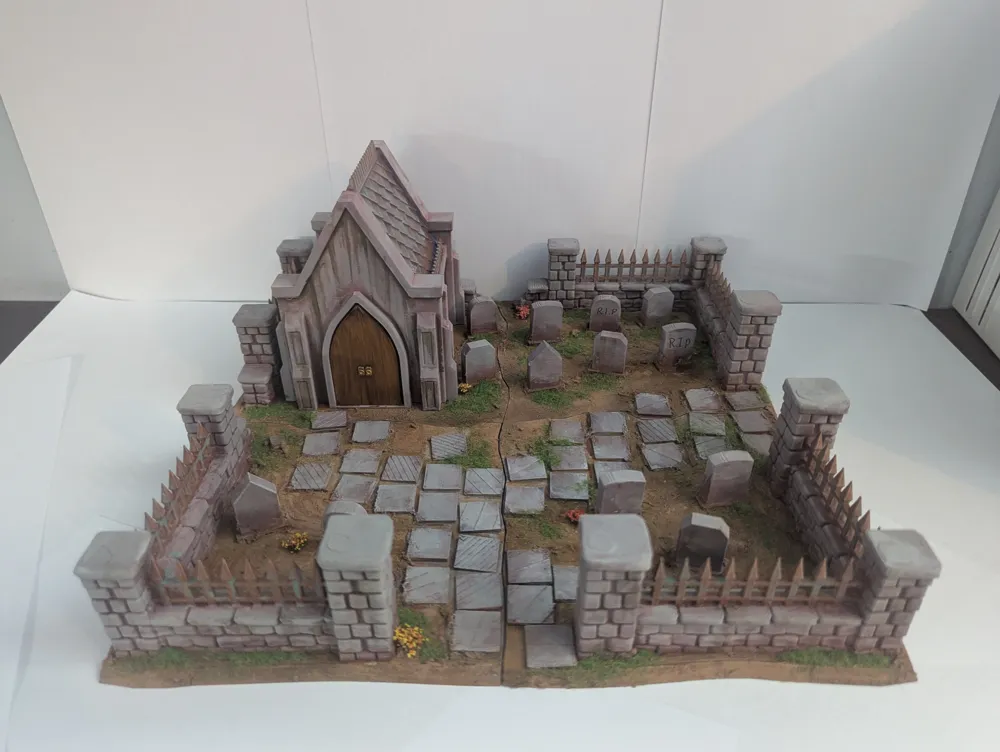 Haunted Graveyard by Two goblins in a trench coat MakerWorld: Download ...