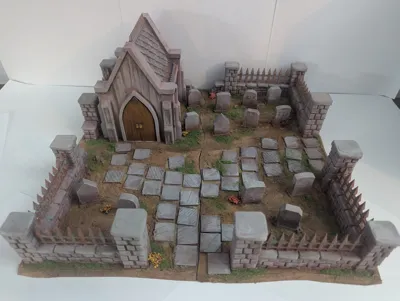 Haunted Graveyard by Two goblins in a trench coat MakerWorld: Download ...