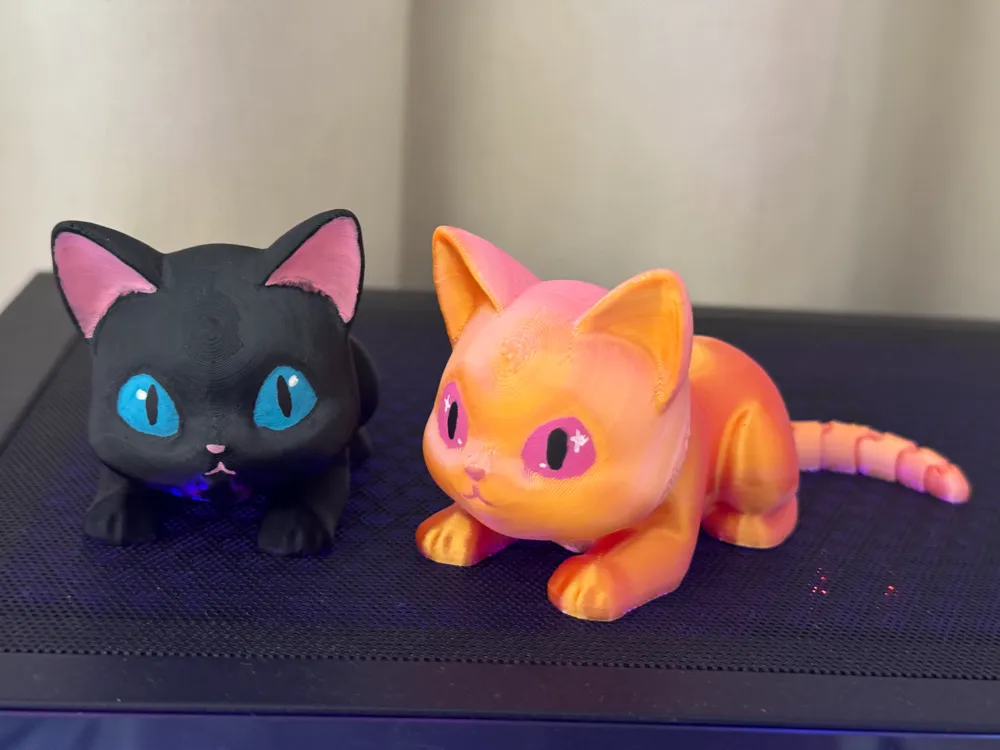 Adorable Movable Kitten Desktop Pet Toy by 秘制鱼豆腐 MakerWorld: Download ...