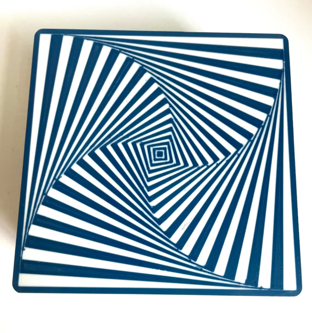 Optical Illusion Square Vortex Gift Box by KNDesigns3D - MakerWorld