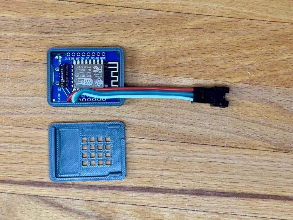 ESP8266 Wemos D1 mini WLED Enclosure Case - Free 3D Print Model ...