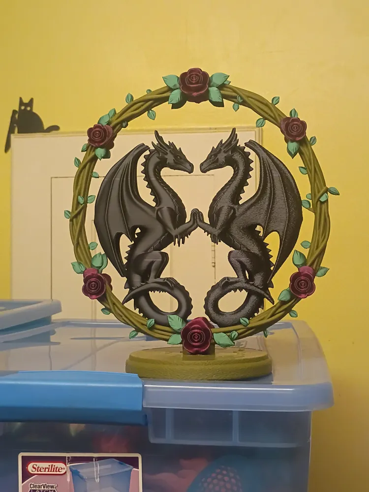 Dragon's in Love Cake Topper - Free 3D Print Model - MakerWorld