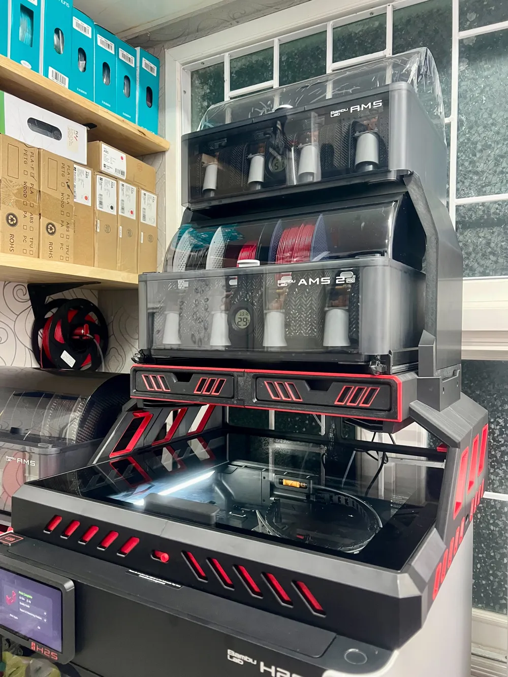 Double AMS Riser stand for D3P Riser H2S, H2D by AppHero MakerWorld ...