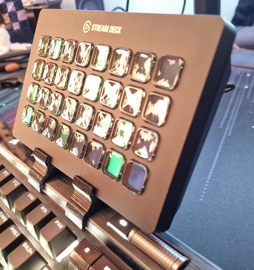 Stream Deck XL Keyboard holder Corsair K100 Remixed by ...