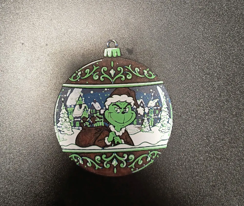 Grinch Christmas ornament hueforge by 3DNesy MakerWorld: Download Free ...