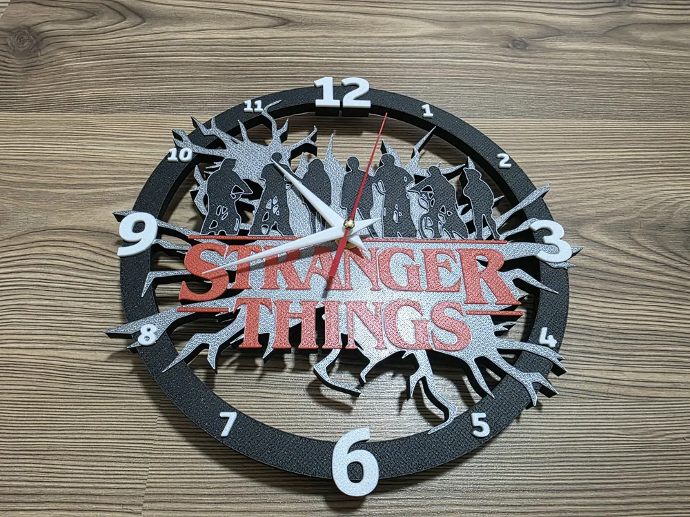 Stranger Things Wall Clock - Free 3D Print Model - MakerWorld