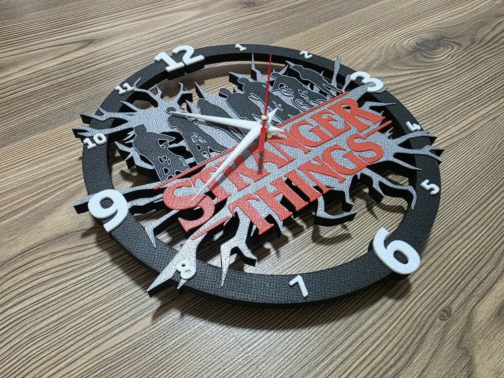 Stranger Things Wall Clock - Free 3D Print Model - MakerWorld